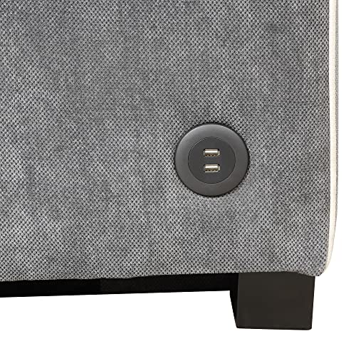 ERYE 3 in 1 Oversized Convertible Sleeper Sofabed,Modern Linen Upholstered Tufted Loveseat Sofa&Couch with Pull Out Sleep Couch Bed(Full Size),USB Charging Ports for Home,Apartment,RV Living Room