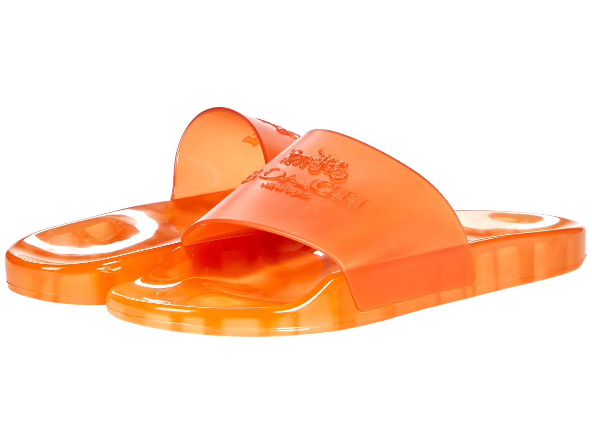 Coach Women's Ulyssa Pool Slides Orange 6 B - Medium