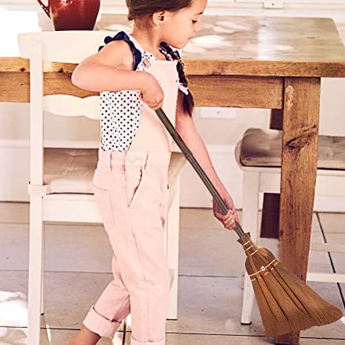 DOITOOL Broom Small Broom for Kids and Toddlers, Wood Handle Broom, Kids Size 23.2β, Toy Broom Cinnamon Broom