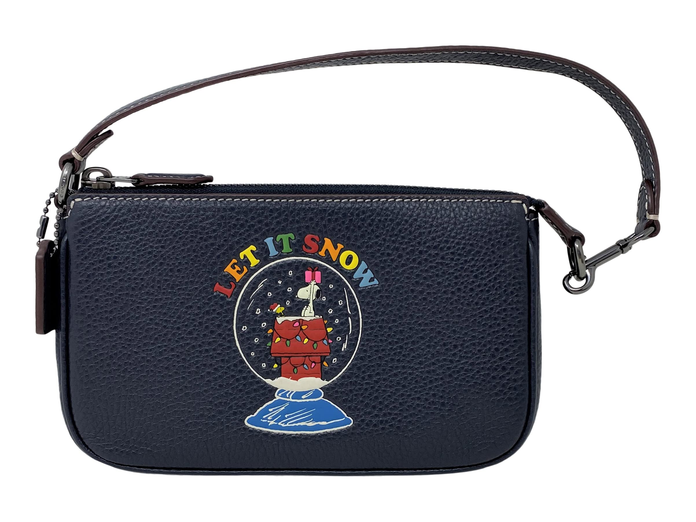COACH X Peanuts Nolita 19 With Snoopy Let It Snow Motif Style No. CE859 Midnight Navy