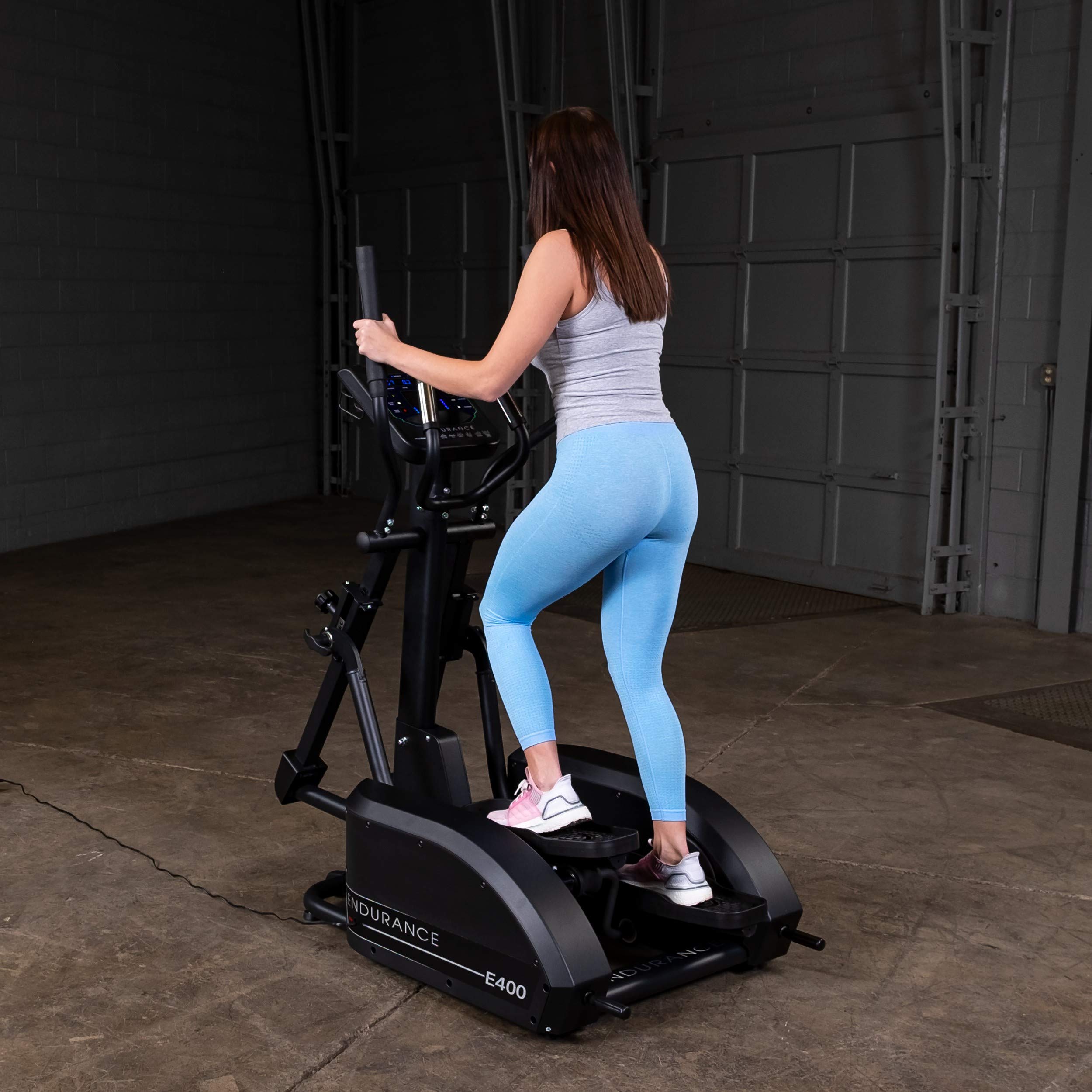 Body-Solid (E400) Elliptical Trainer Machine, Cardio Workout Crosstrainer Exercising Machines for Home & Commercial Gym with 300lb Weight Capacity