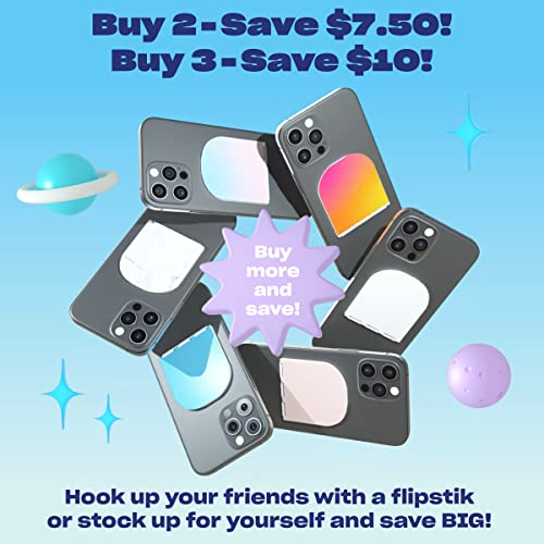 Flipstik 2.0 Foldable Adhesive Phone Mount β Sticks to Any Flat Surface β Hands Free Selfies, Videos, Car Mount, Phone Stand, Travel Accessory β Sticky Phone Mount | Sentiment Calm