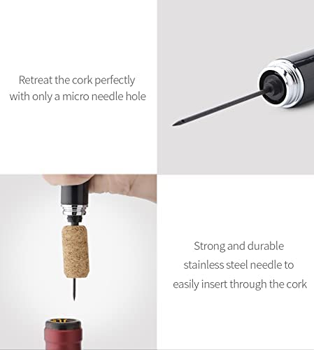 wiOnes 2022 Pocket Wine Opener, Air pump wine bottle opener, features built-in foil cutter and air pressure safeguard technology.