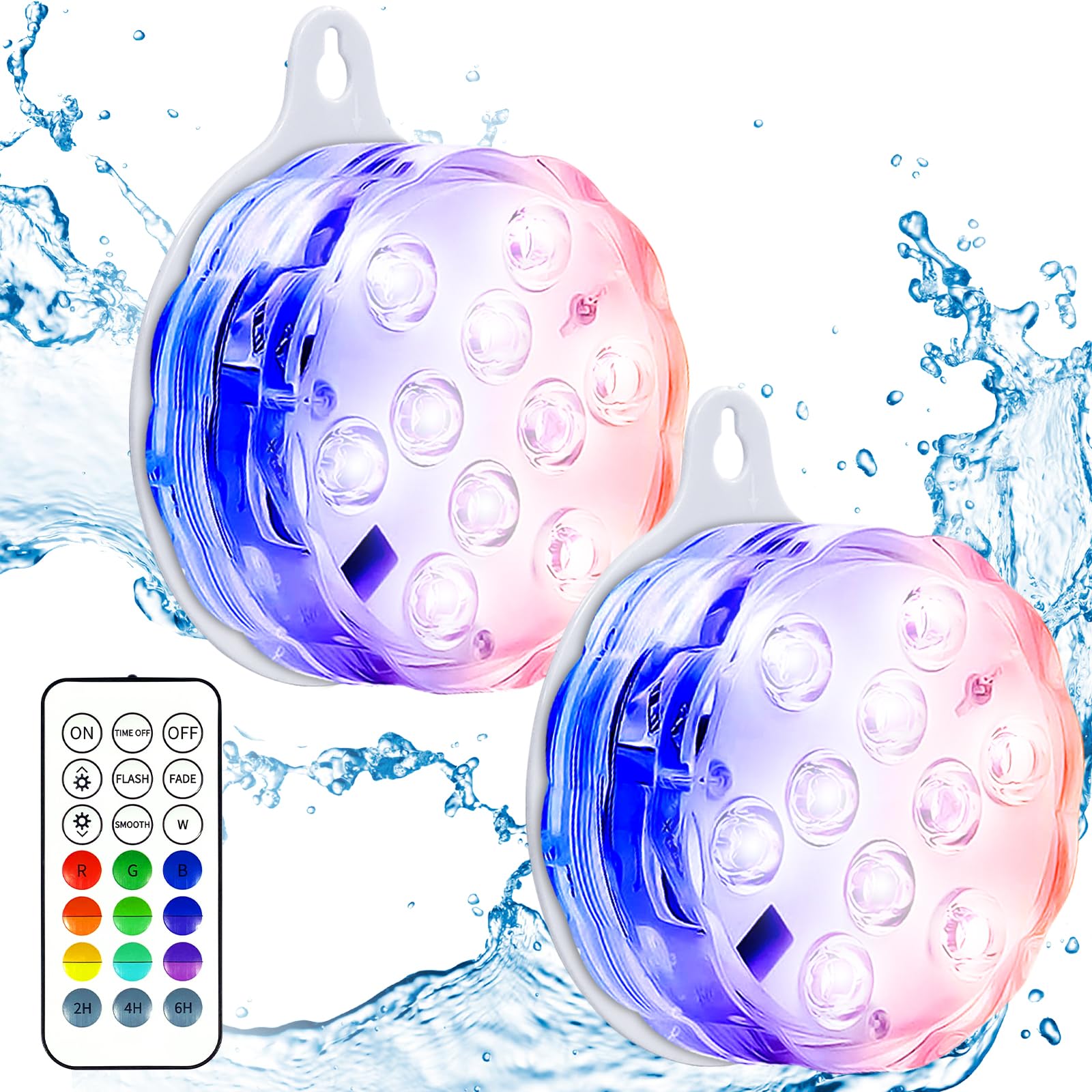 Creatrek Rechargeable Pool Lights (2PACK)