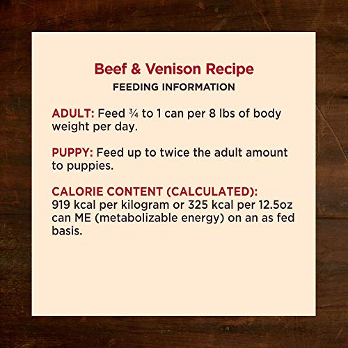 Wellness CORE Hearty Cuts Natural Wet Grain Free Canned Dog Food, Beef & Venison, 12.5-Ounce Can (Pack of 12)