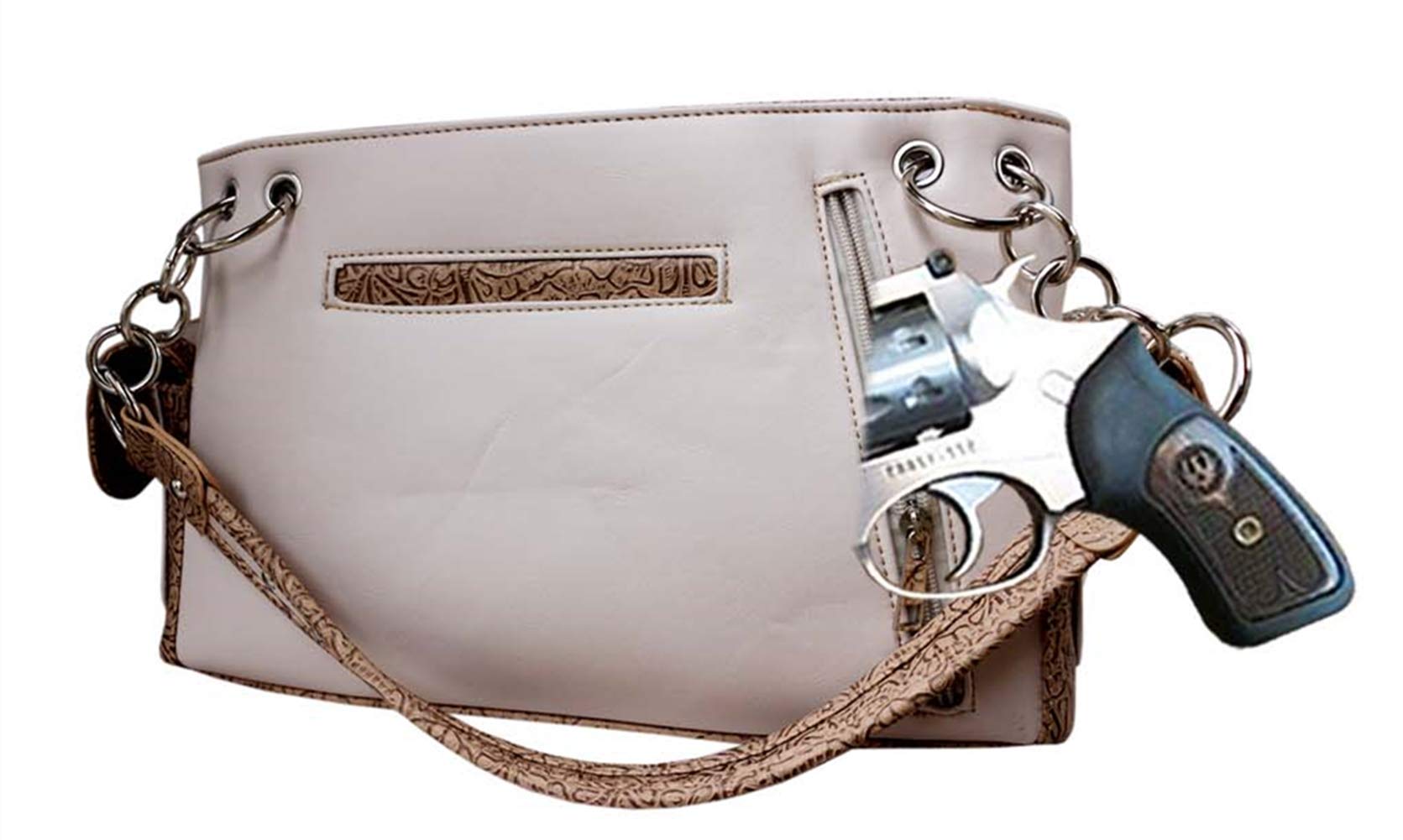Premium Longhorn Skull Embroidered Feather Design Women Handbag Purse in 6 colors (Brown)