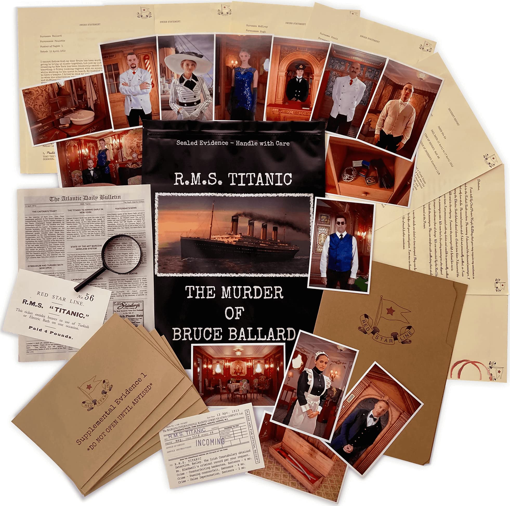 Titanic Unsolved Murder Mystery Case File Game | Murder Mystery Game for Adults | Games for Adults | Detective Case Files