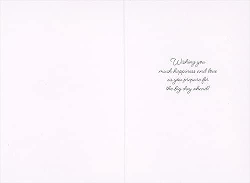 Pictura Sparkling Dress Hanging from Silver Foil Hanger Bridal Shower Congratulations Card