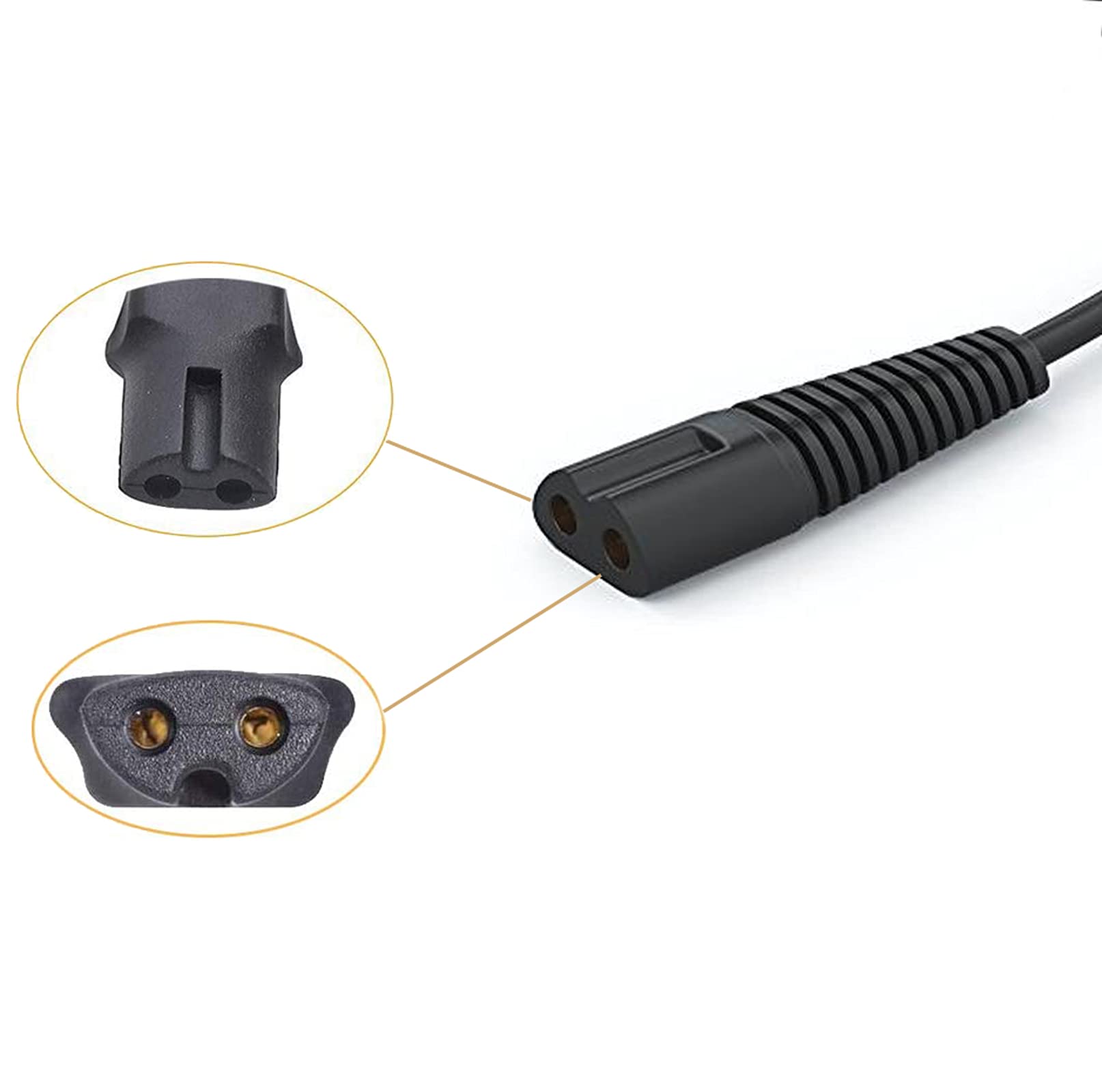 Charger Replacement for Braun Charger,12V Power Cord Compatible with Braun Shaver Series 3//7/5/1/9,Razor 3040s 310s 340S,5190cc 5040s,740S 7865,9290cc 9095cc and more models