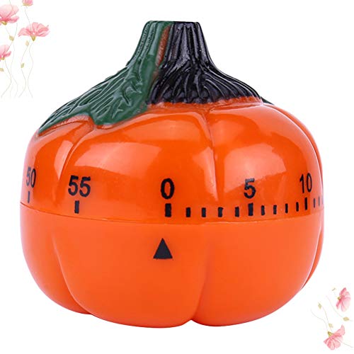DOITOOL Kitchen Timer, Pumpkin Design Mechanical Timer Kitchen Timer Household Cooking Time Manager Baking Reminder Cooking Countdown Timer (Orange)