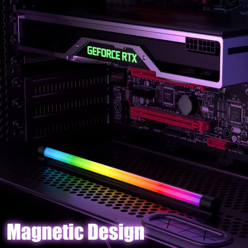 novonest Upgraded Magnetic LED Strip, 14.17"(360mm), Black, Acrylic Diffuse Material ARGB LED Strip, SATA Auto Rainbow/5V 3PIN, for Aura SYNC, Gigabyte RGB Fusion, MSI Mystic Light Sync, LB360