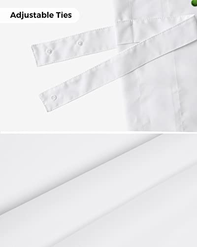 Tie Up Valance Curtain for Kitchen Windows, Happy St Patricks Day Clover Dwarf Gold White Window Curtain Valance with Adjustable Strap Window Treatment for Cafe Bathroom, 60"x18", 1 Pane