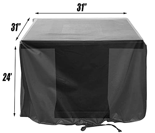 Gas firepit Cover, 31 inches (L) X 31 inches (W) X 24 inches (H)