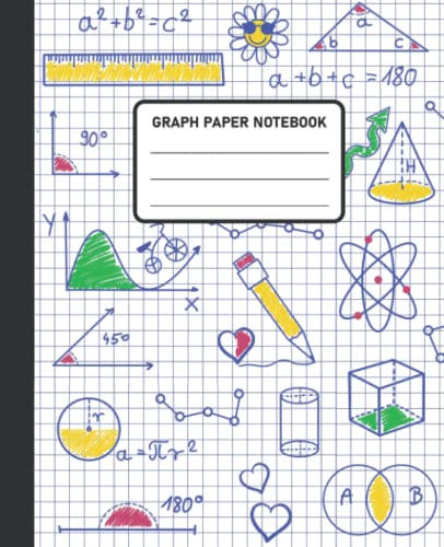Math Notebook: Graph Paper Notebook For Kids , Fun Learning ( 7.5 x 9.25 )