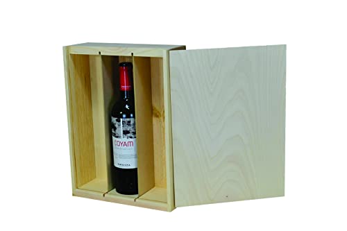 Wine box 3 Bottle with Slide-top Made out of Western Pine