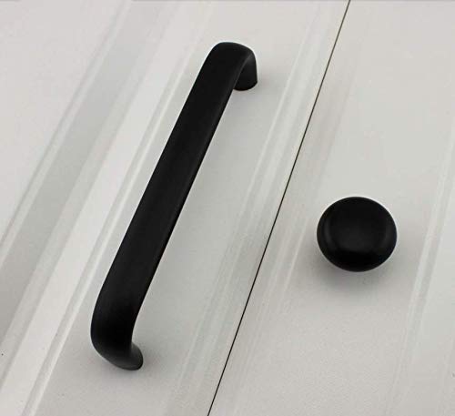 cabinet handles,drawer handles,dresser knobs,3.78'' 5'' 6.3'' Black Drawer Pulls Handles Knobs Dresser Pull Kitchen Cabinet Door Knob Handle Furniture Hardware Pulls 96 128 160Mm,6.3" holetohole
