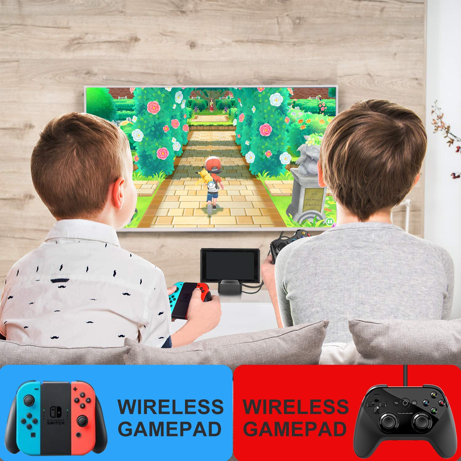 BIG Bundle: Portable TV dock, pocket TV docking station, fast charger charging Adapter and High Speed 4K HDMI Cable compatible for Nintendo Switch