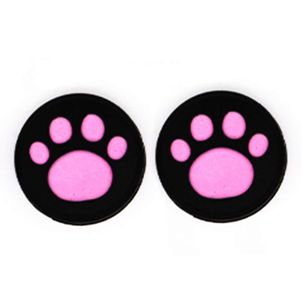Silicone Thumb Stick Grips Cap Cover Joystick Thumbsticks Caps for PS4 Xbox ONE Xbox 360 PS3 PS2 Cat Dog Paw 2PCS Pink
