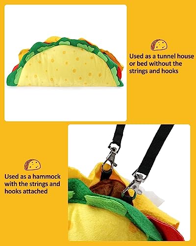 Percozzi Taco Hamster Hammock Hideout Tunnel House Rat Toys Cage Accessories Bed Ferrets Guinea Pigs Hedgehogs Chinchill Sugar Glider Small Animal Habitat