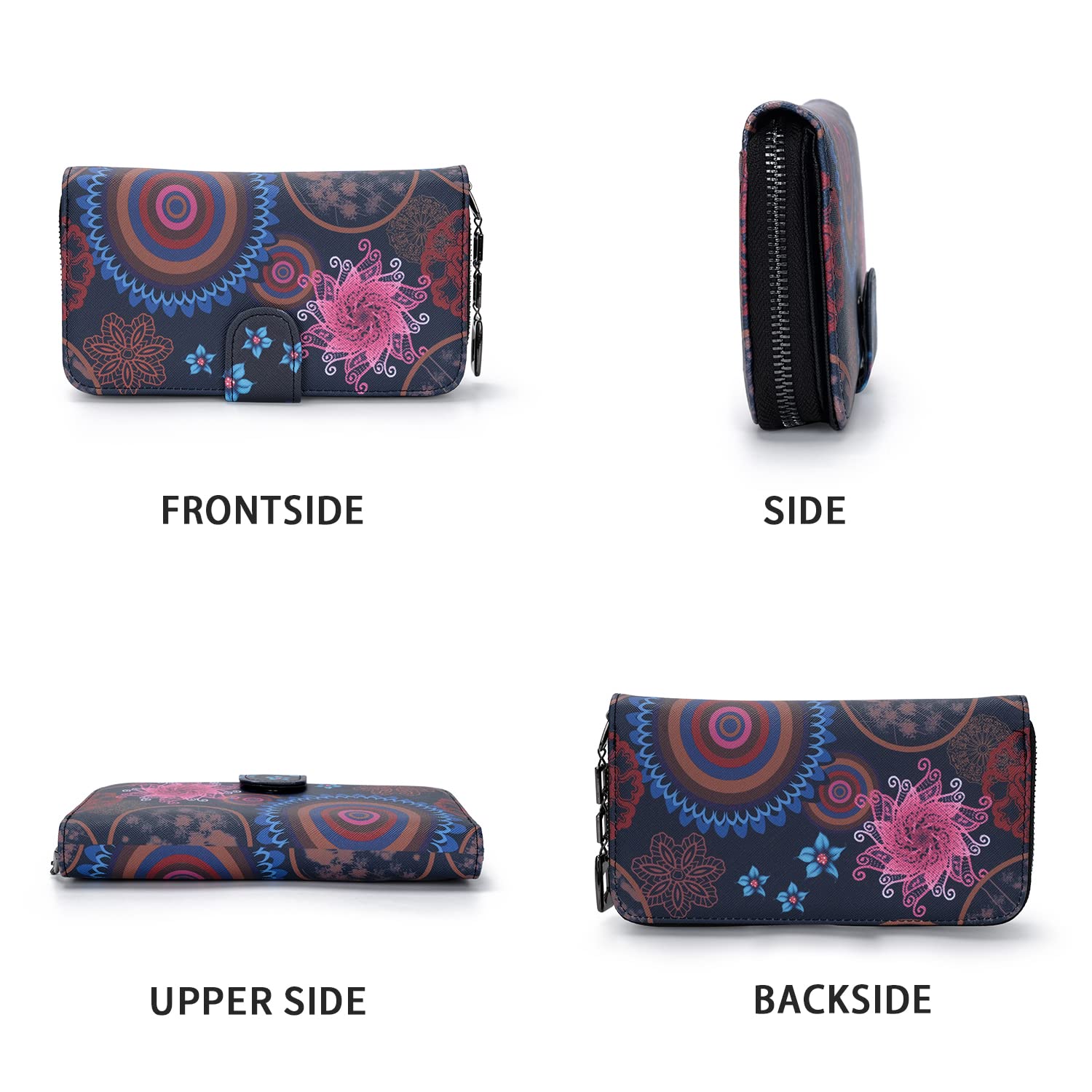 TAN.TOMI Womens Wallets, RFID Blocking Wallet for Women made of smooth and soft Vegan Leather, RFID Wallet Women