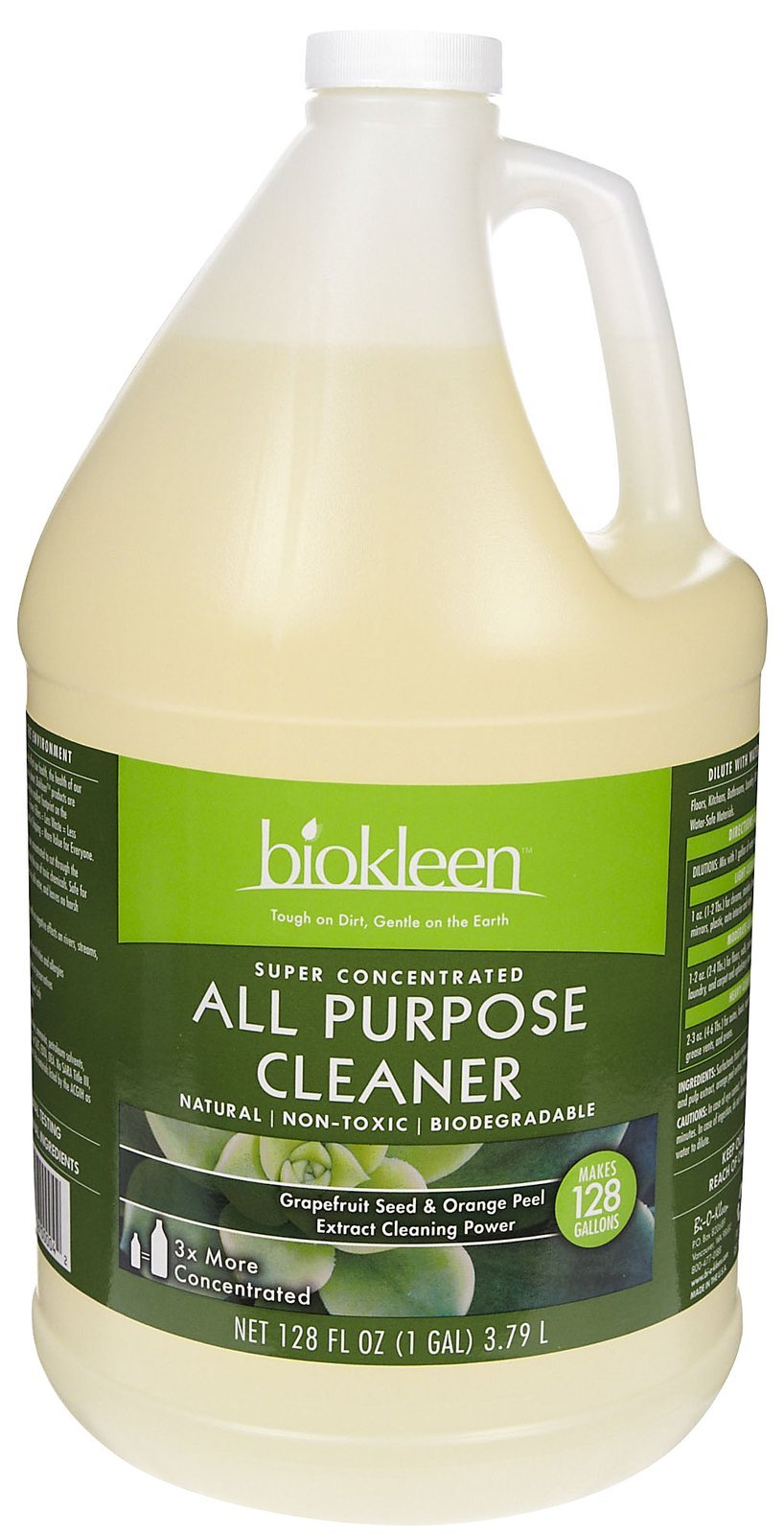 Biokleen All Purpose Cleaner - Makes 128 Gallons - Super Concentrated, Eco-Friendly, Plant-Based, No Artificial Fragrance, Colors or Preservatives, 128 Ounces
