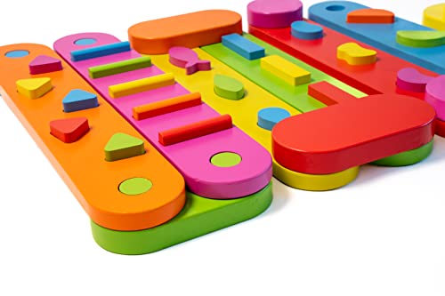 Wood Balance Beam Set for Children - Montessori Toddler Obstacle Path with Stepping Stones