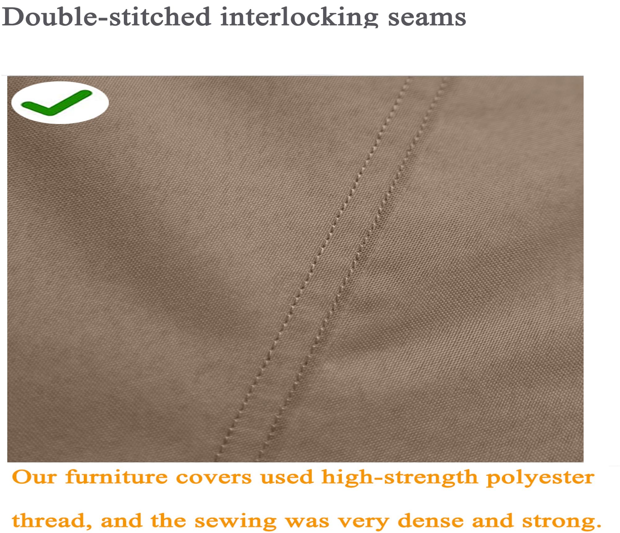 Garden Balsam Heavy Duty Waterproof Patio Furniture Covers,Fade Resistant Outdoor Table and Chair Covers Rectangular 128"Wx 82"D x 28"H Brown
