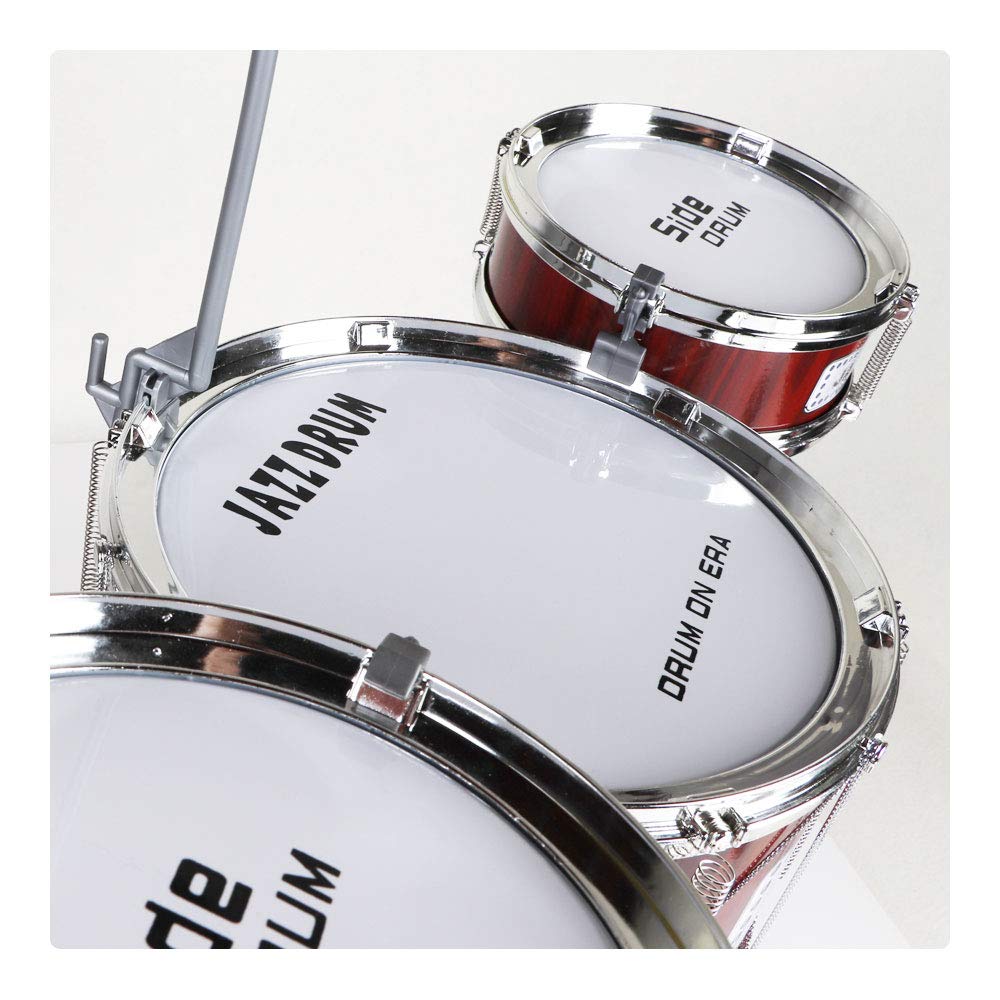 JAFATOY Small Plastic Drum Set Toy for Kids Age 3 - 6 Years Old Toy Musical Instruments Playing Rhythm Beat Toy Great Gift for Boys Girls