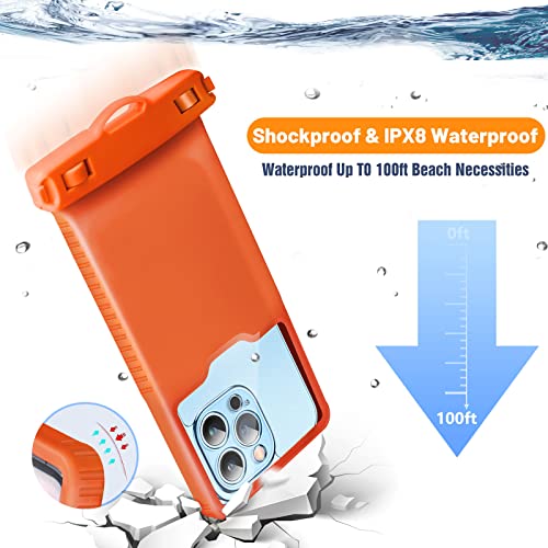 Niveaya Universal Waterproof Phone Case - 2 Pack, IPX8 Shockproof Waterproof Phone Pouch Dry Bag for iPhone 14 13 12 11 Pro Max SE 2020 XS Max XR X 8 7 6s Plus S10 S9 S20 S21 Note 20/10.
