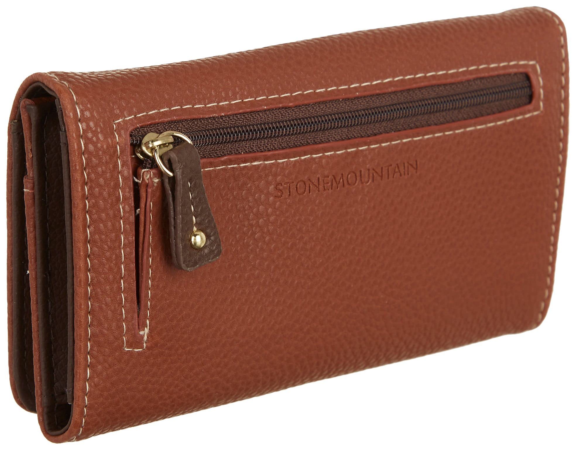 Stone Mountain Womens Cornell Tab Wallet One Size Brown(8AF4542)