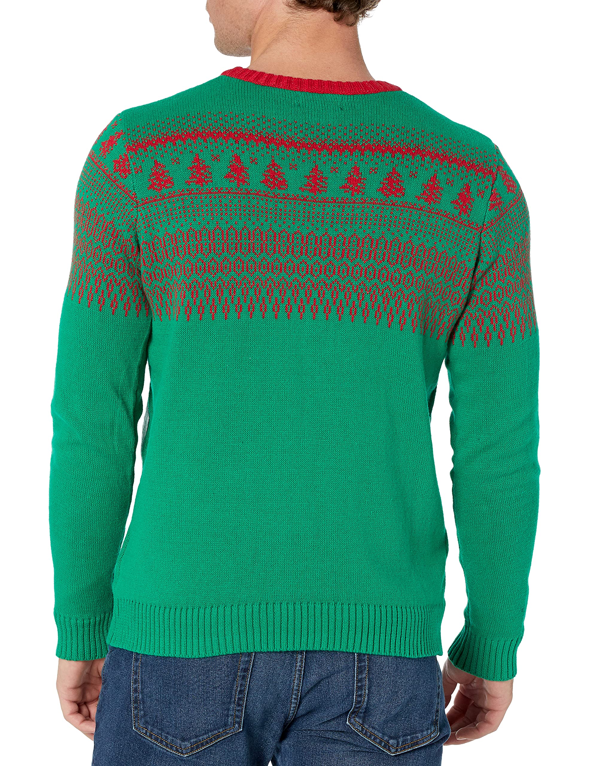 Blizzard Bay Men's Big Sparkle Unicorn Ugly Christmas Sweater, green, XX-Large