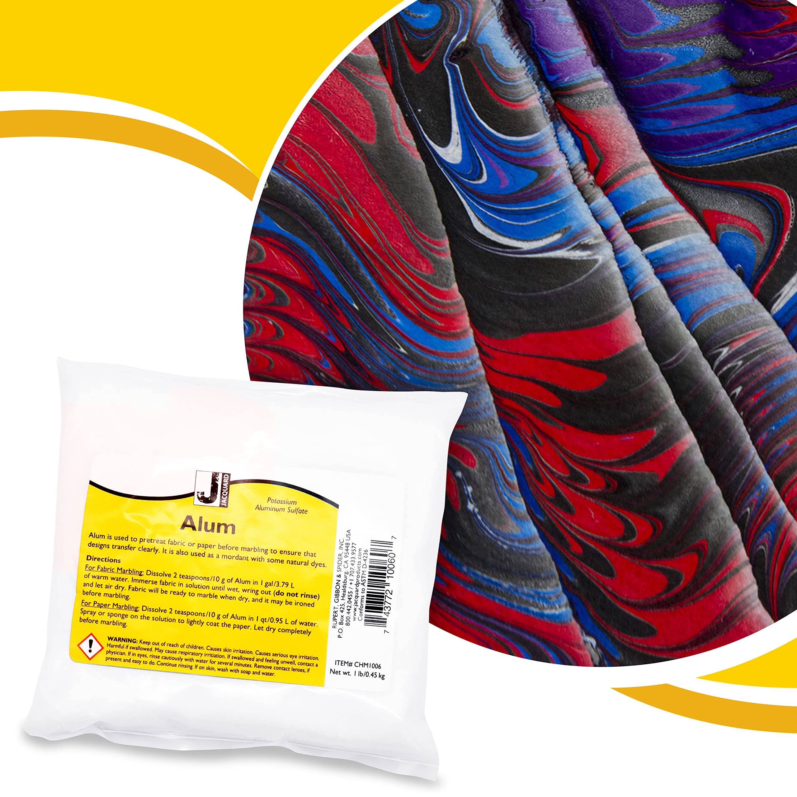 Jacquard Alum - Pretreat Fabrics and Paper Before Marbling - Use as Mordant