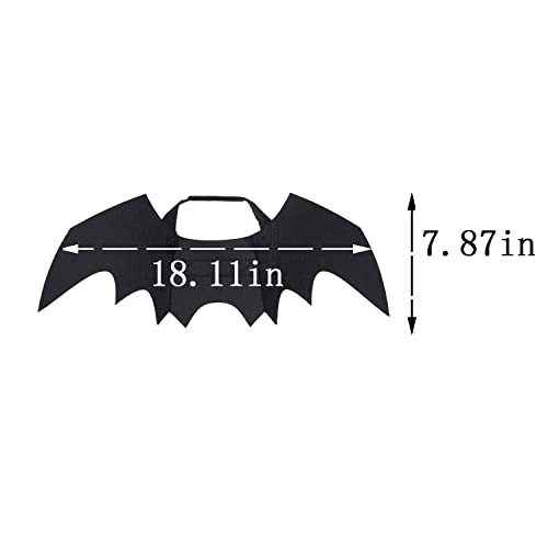 Pet Dog Cat Bat Wings Halloween Party Decoration Cosplay Bat Costume(Black, One Size)