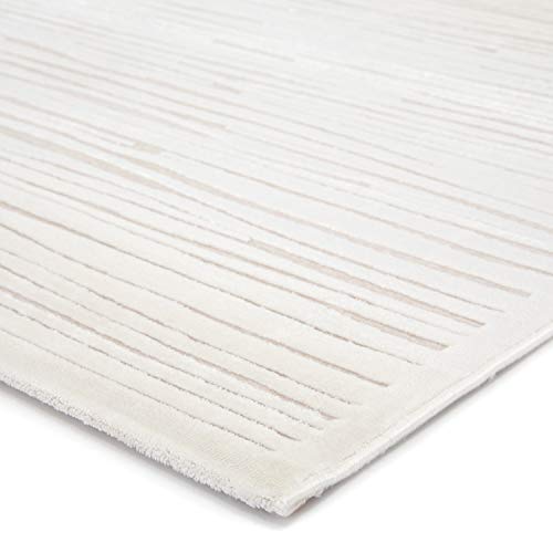 Jaipur Living Soft 8x8 Square Area Rug, Abstract, White/Ivory