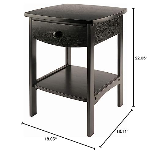 Winsome Wood Claire Accent Table, Black