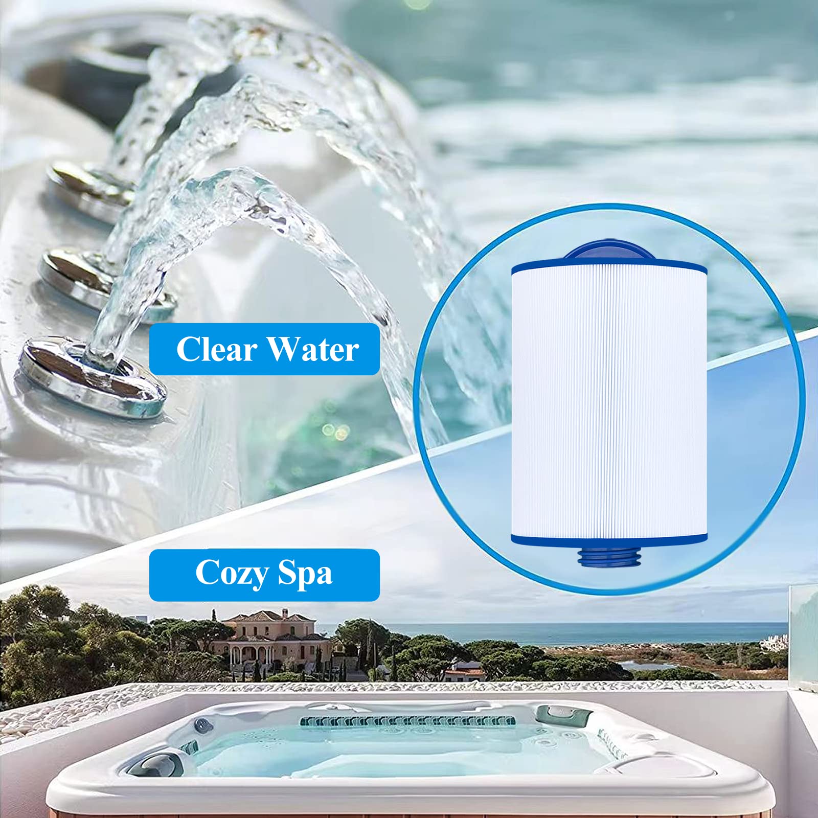 Cryspool Coarse-Thread Spa Filter Compatible with 6CH-940, PWW50P3 (NOT PWW50P4), FC-0359, Waterway Vita Aber,Viking Spa Hot Tub Filter, 45 Sq.Ft,2 Pack