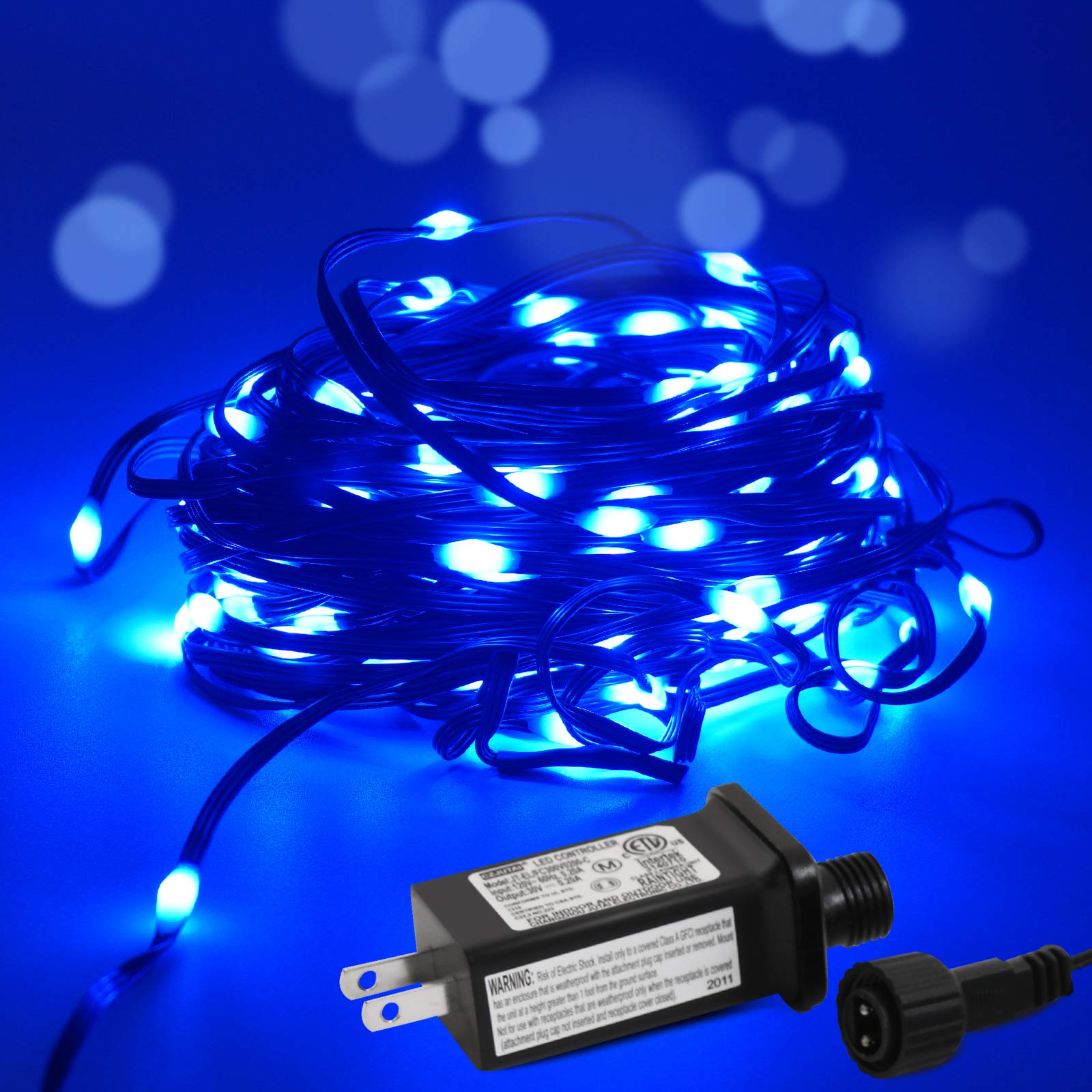 YiShine 200 LED PVC Wire Lights 75FT String Fairy Lights with 8 Modes Adapter Included Indoor Outdoor Waterproof Warm White Lights for Home Garden Patio Wedding and Party Festival Decoration