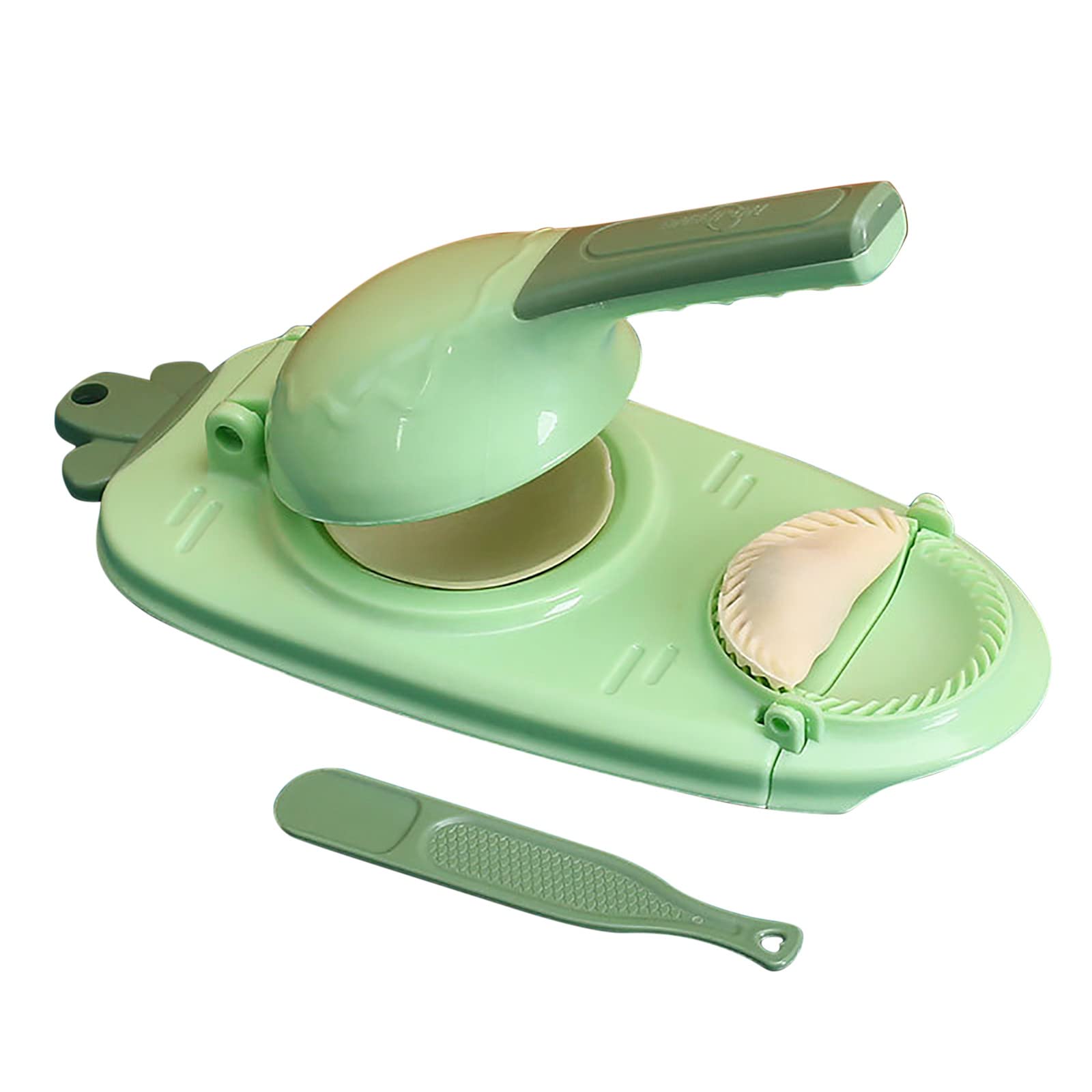 Dough Press, Dough Pressing Tool Dumpling Artifact Pressing Household Hand-Made Press Mold, Manual Tortilla Maker Press Dumpling Skin Dough Presser Dumpling Wrapper Presser Kitchen Gadgets (2 in 1 GN)