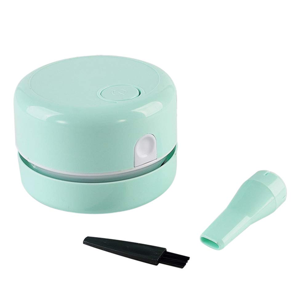 CALIDAKA Desktop Vacuum Cleaner Mini Table Dust Crumb Vacuum Cleaner Portable Cordless Cleaner Sweeper 360º Rotatable Multifunction Cleaning for Home Office Cars Computer Pet Hairs