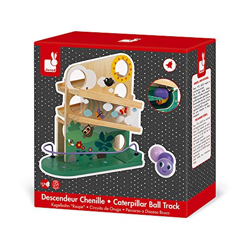 Janod Wooden Caterpillar Ball Track - Ages 12+ Months - J08055