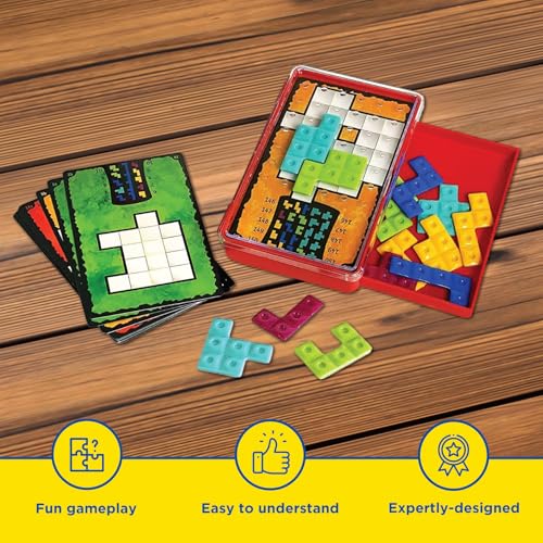 Ubongo The Brain Game to Go | Thames & Kosmos | Fast-Paced, Addictive, and Easy-to-Learn | Convenient Self Contained Carrying Case | Solo Geometric Puzzle Game | for Ages 8 and Up