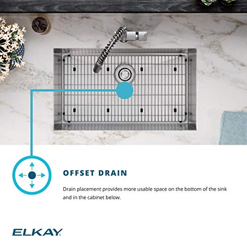 Elkay Crosstown 16 Gauge Workstation Stainless Steel, 31-1/2" x 18-1/2" x 9" Equal Double Bowl Sink Kit with Aqua Divide