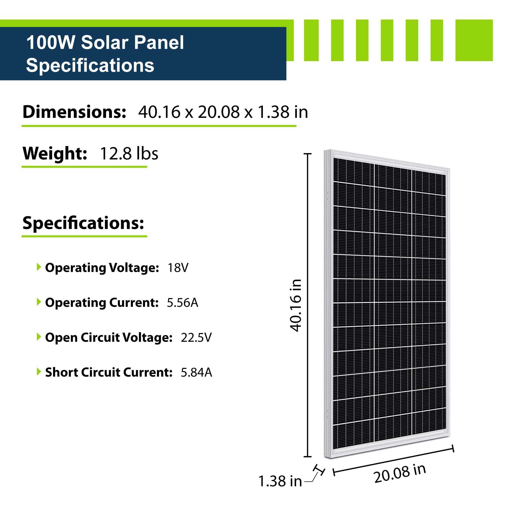 ExpertPower 200W 12V Solar Power Kit | 200W Mono Rigid Solar Panels, 20A MPPT Solar Charge Controller | RV, Trailer, Camper, Marine, Off Grid, Solar Projects