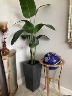 Silk Decor 5' Artificial Bird of Paradise Plant in Plastic Pot