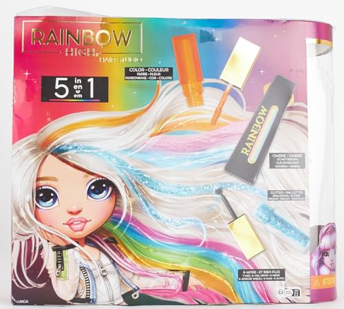 Rainbow High Hair Studio – Create Rainbow Hair with Exclusive Doll, Extra - Long Washable Hair Color & Complete Doll Clothes and Accessories- Fun Playset for Kids Ages 4+