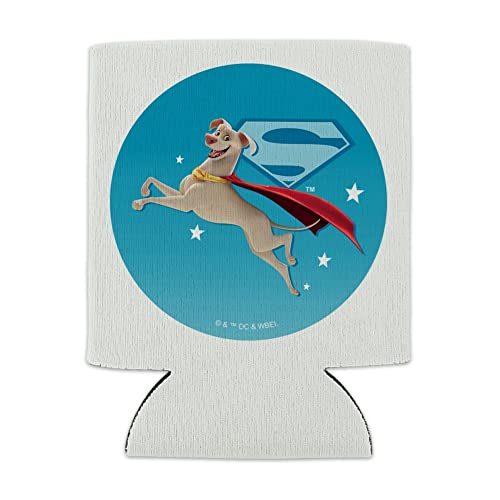 DC League of Super Pets Krypto Can Cooler - Drink Sleeve Hugger Collapsible Insulator - Beverage Insulated Holder