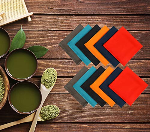 Ruvanti Cloth Napkins Set of 12, 18x18 Inches Napkins Cloth Washable, Soft, Durable, Absorbent, Cotton Blend. Table Dinner Napkins Cloth for Hotel, Lunch, Restaurant, Weddings, Parties - Multi Color