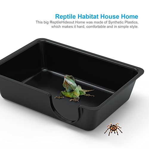 TONGYONG Reptile Leather Case, Snake Hide,Reptile Container, Hide,Snake Cage Box, Hide Box,Snake Keeping Skin Lizard, Box,Container is Durable and Easy Clean -Black (YSH--20220420)