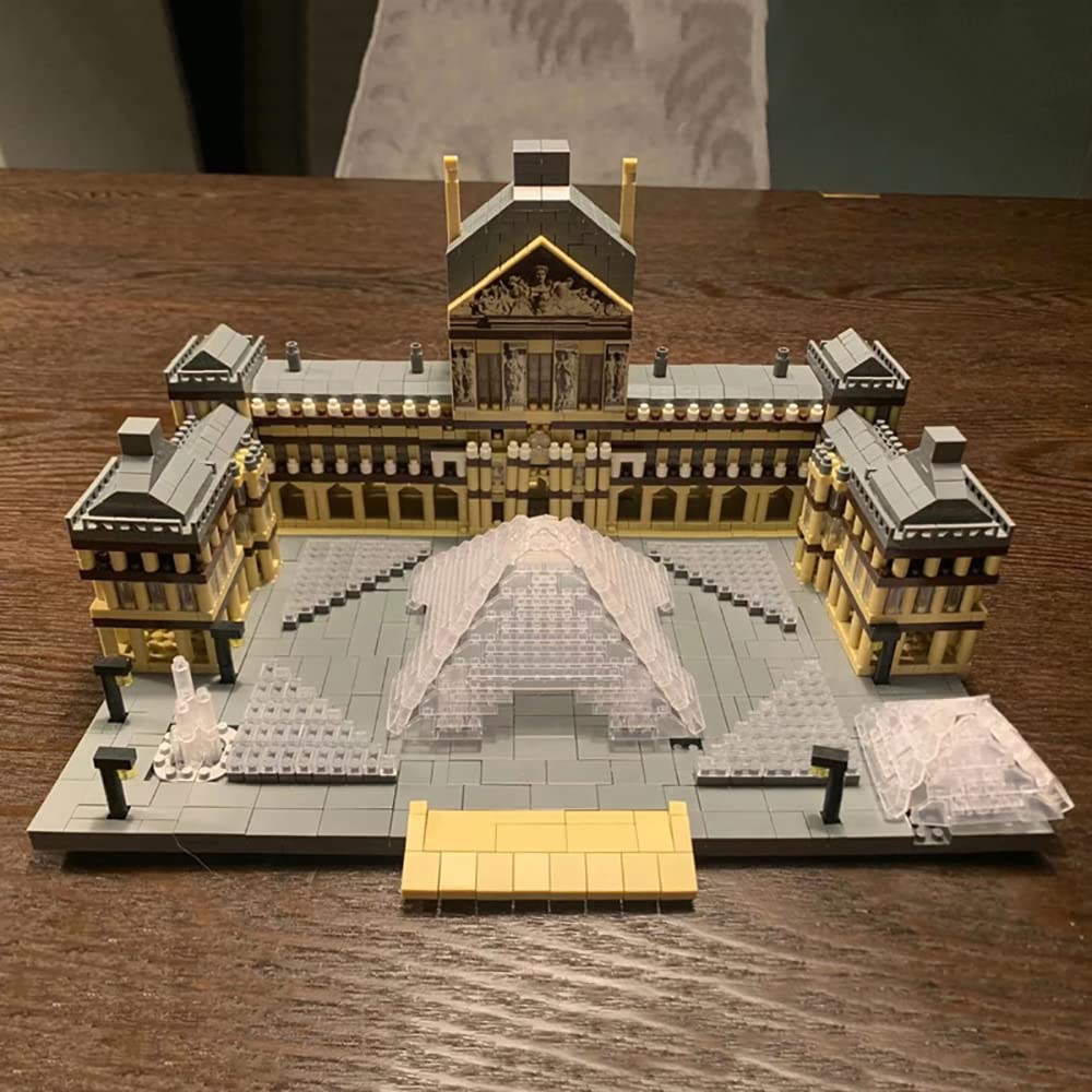 TzFioy Paris Louvre Museum Building Blocks Set (3377Pcs) Famous World Architecture Educational Toys Micro Bricks for Kids Adults