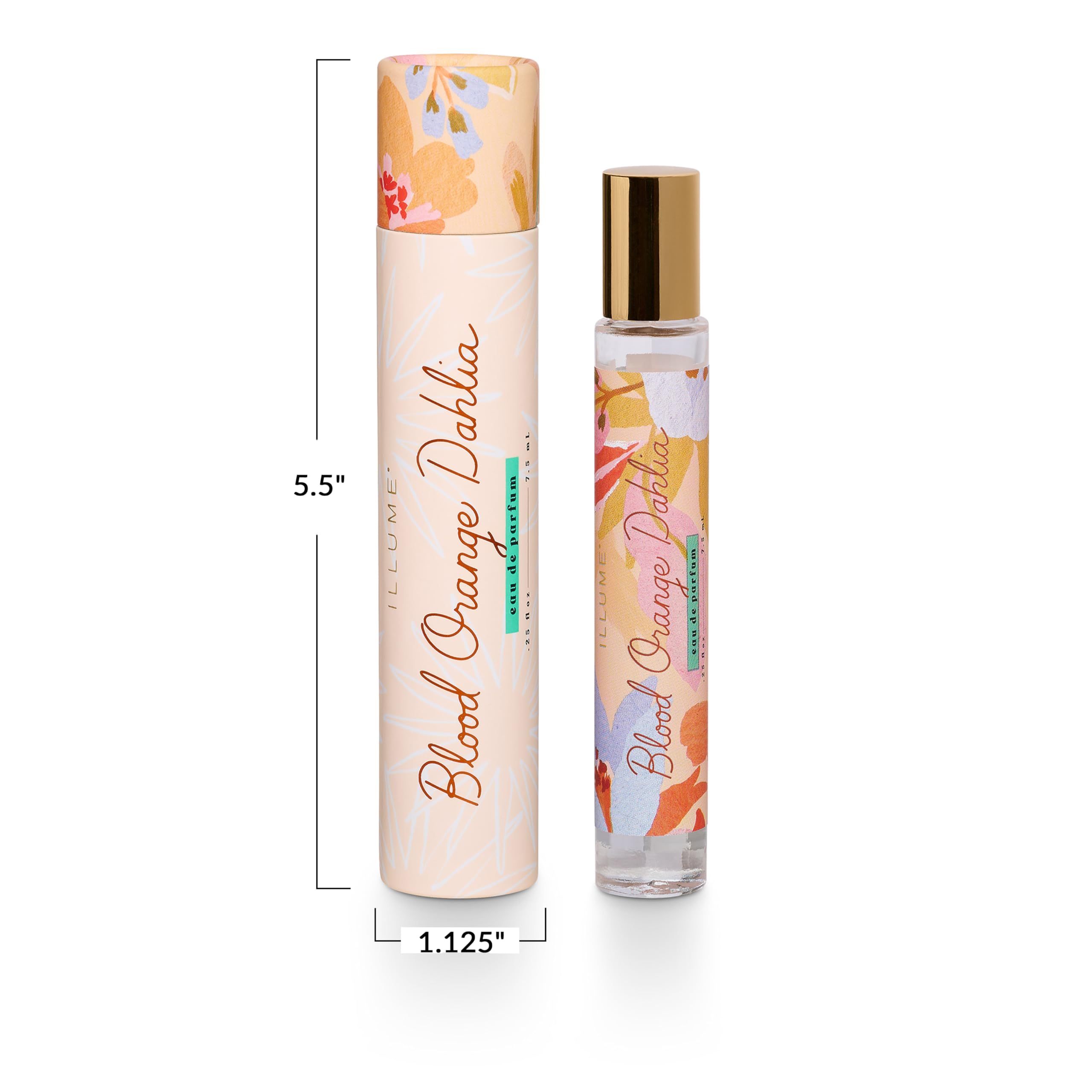 Illume Go Be Lovely Citrus Crush Rollerball Perfume, 2" L x 1" W x 1" H
